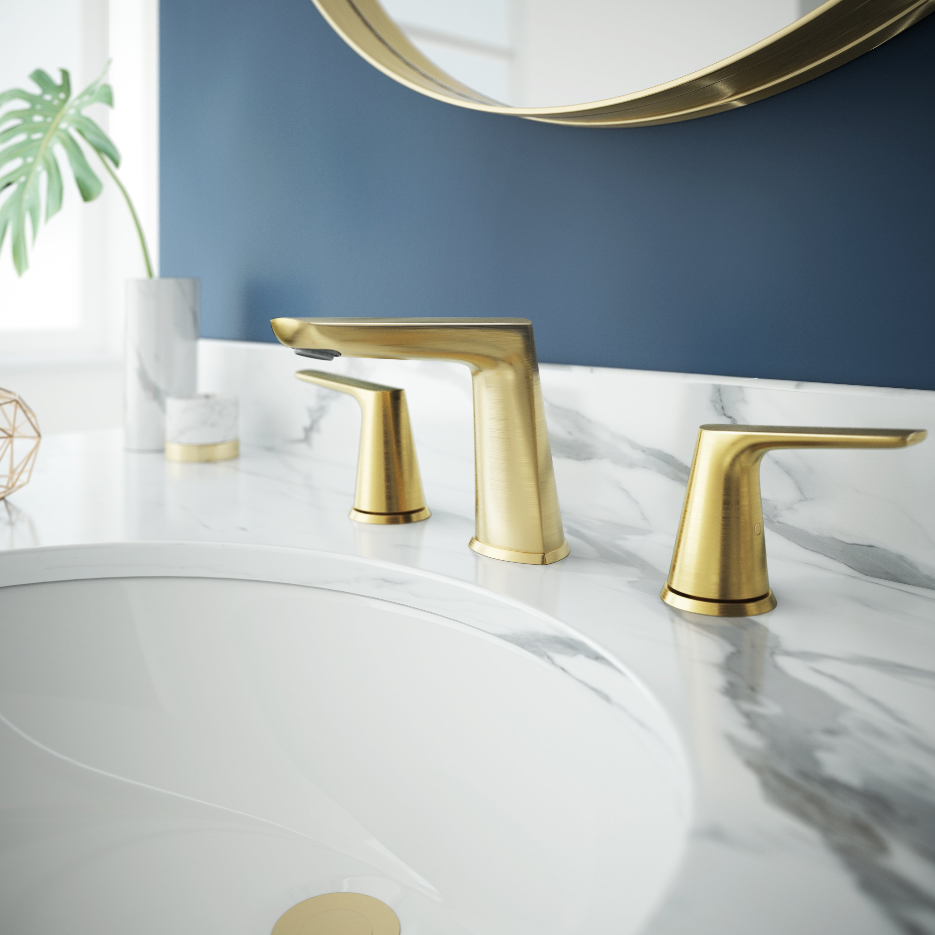 Add a vintage touch with gold and brass finishes